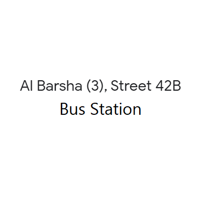 Al Barsha (3), Street 42B - Bus Station (Bus Stands) in Al Barsha | Get ...