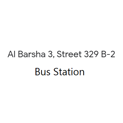 Al Barsha 3, Street 329 B-2 - Bus station (Bus Stands) in Al Barsha | Get Contact Number ...